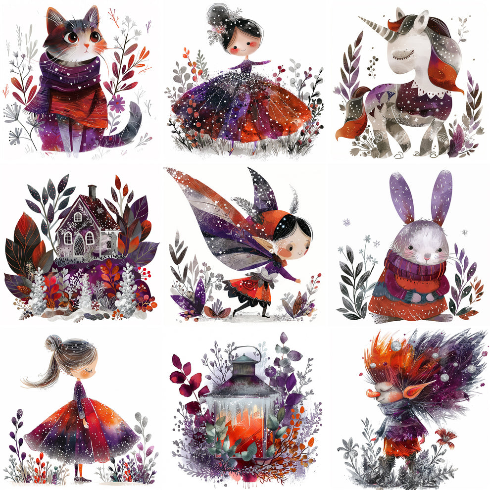 Winter Storybook Characters Midjourney Prompts – mydotprompt
